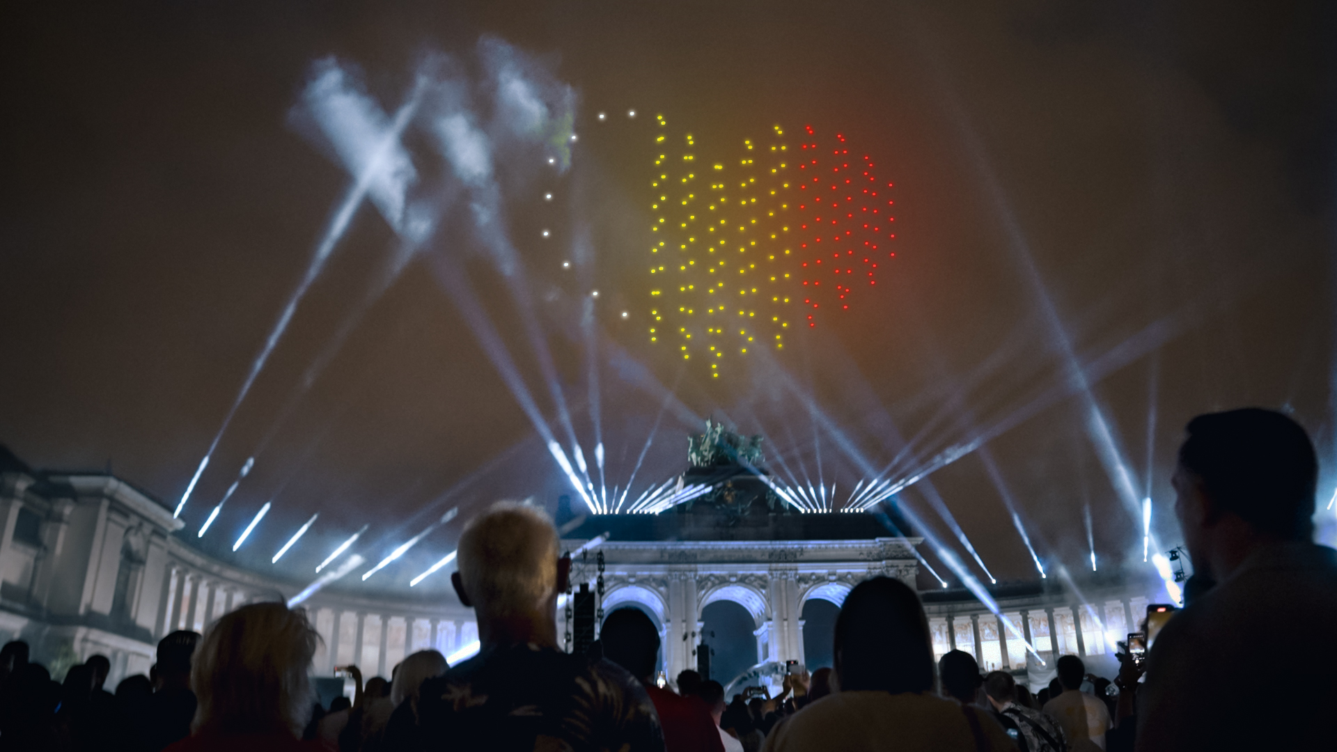 Belgian National Day - 21 July - Drone light show Brussels Jubelpark ...